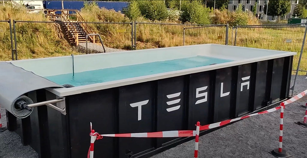 Tesla launches swim-while-you-charge facility at German Supercharger site